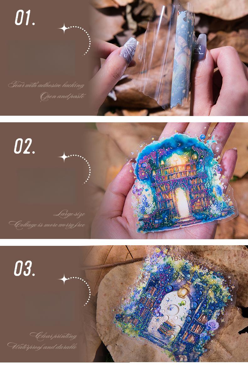 Mr.Paper Starlight Forest Milky Way Light Stickers 10pcs/Set Colorful ...