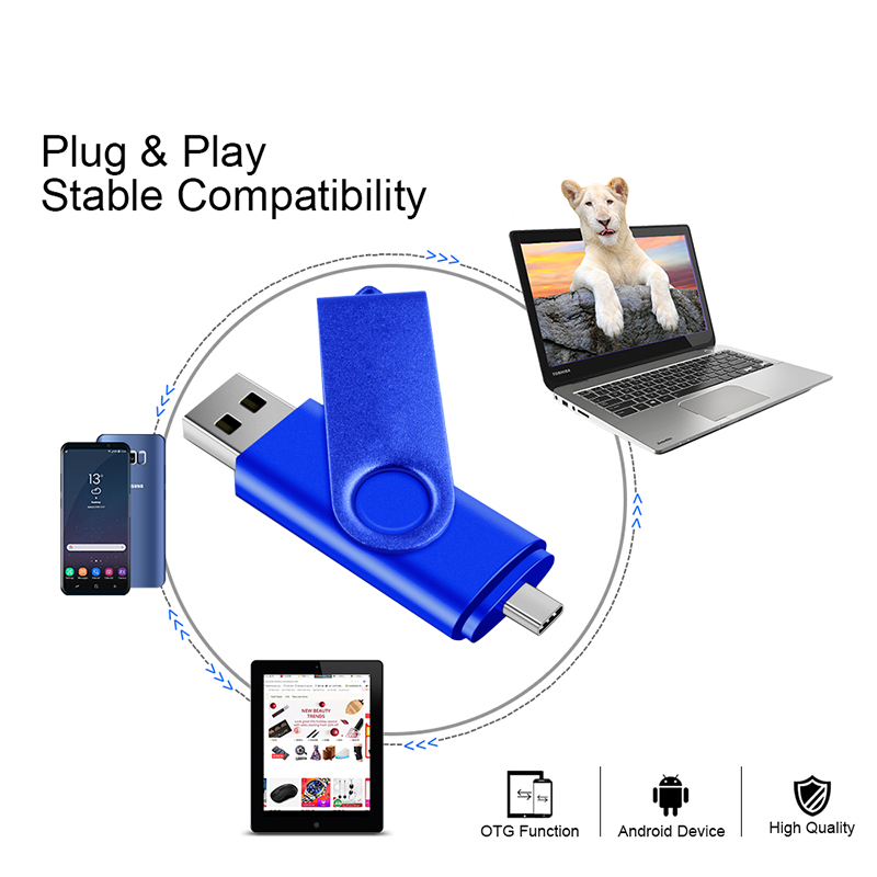 Portable Multifunctional OTG Usb Flash Drive type c 32gb Pen drive 64gb ...