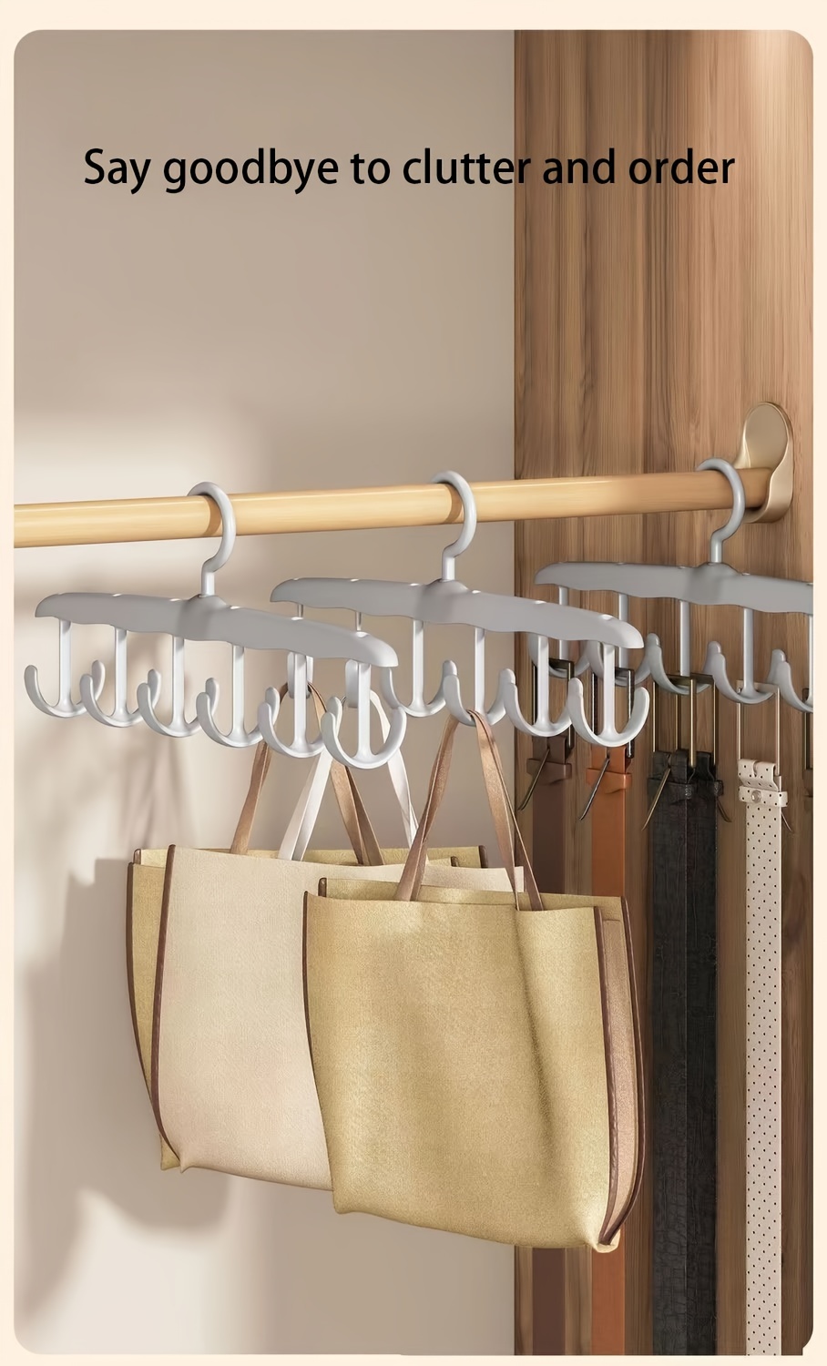 Rotating 12-hook multi-functional plastic hanger, a space-saving ...