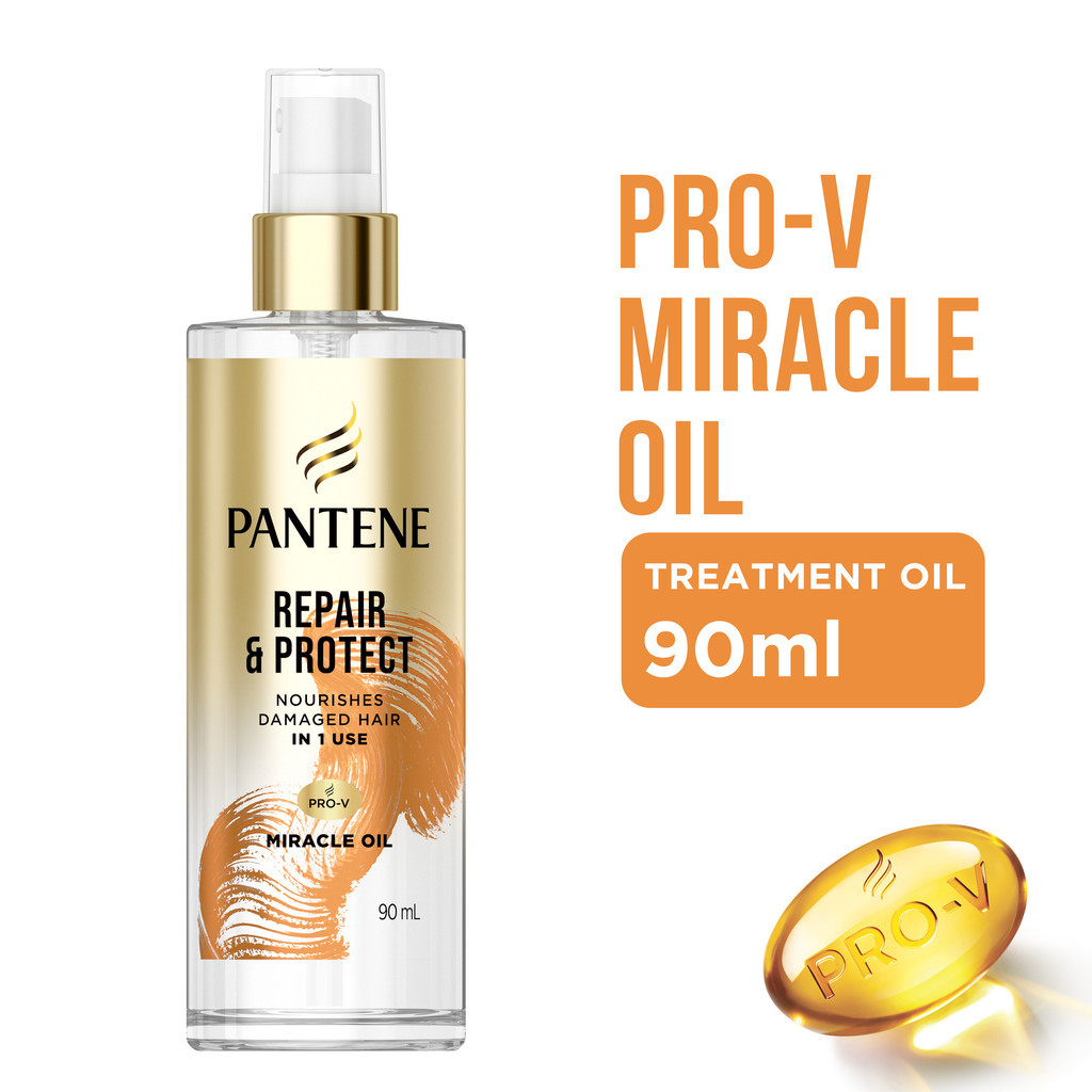 Pantene Pro-V Miracle Leave On Repair Hair Oil Treatment for Dry, Damaged Hair 90 ml | Shopee ...
