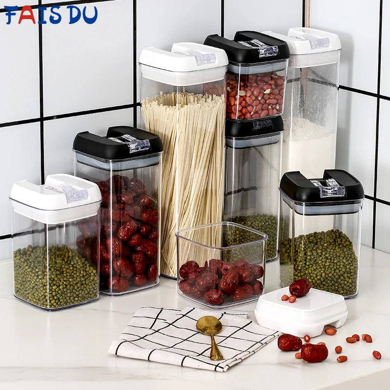 FAIS DU Food Storage Jar With Lid Kitchen Container Kitchen Organizer ...