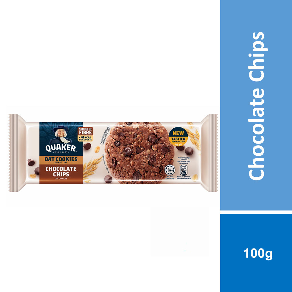 Quaker Oat Cookies Chocolate Chips 100g | Shopee Malaysia