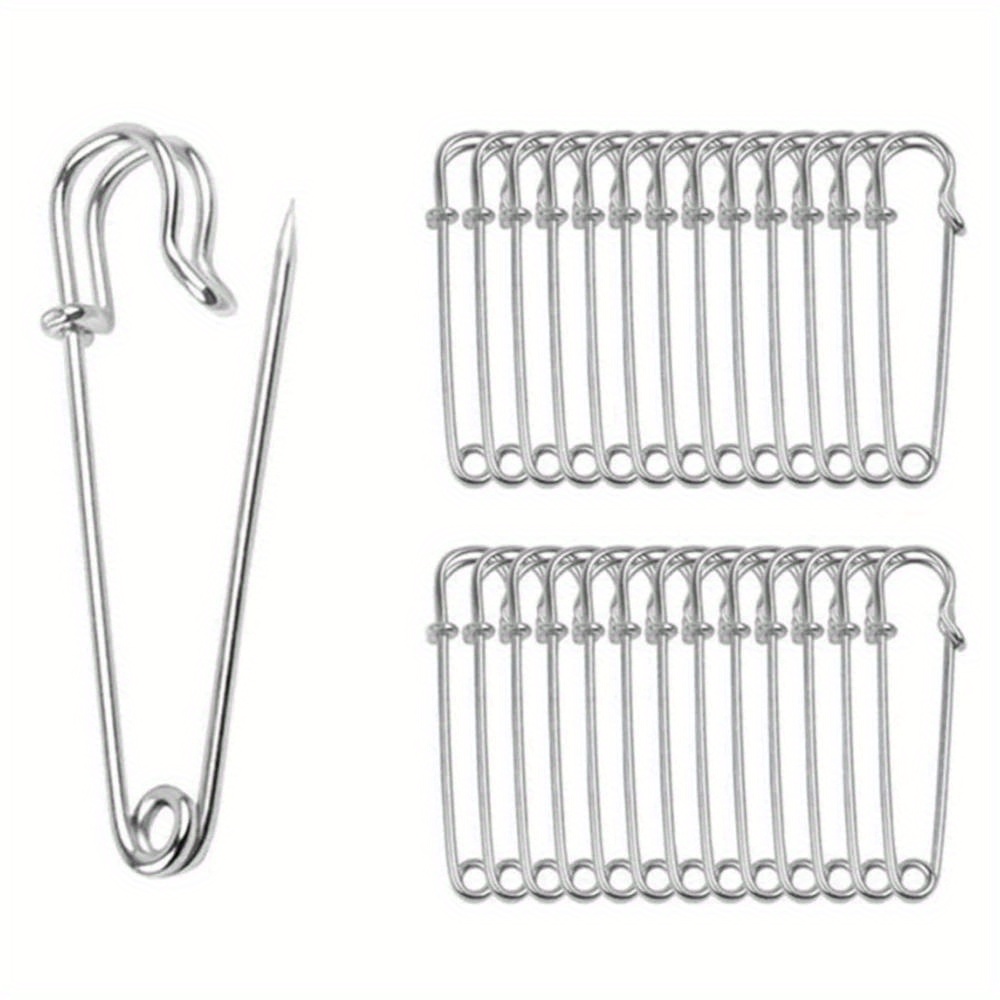 3/10pcs Metal Large Safety Pin Brooch Base Hook for DIY Lock Jewelry ...