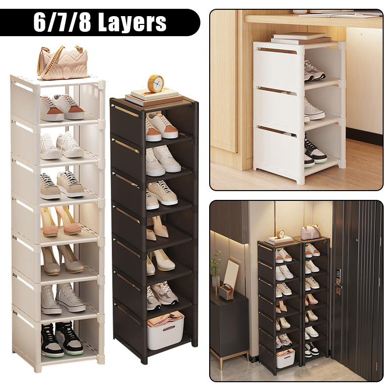 6/7/8 layers White/Black Multiple Layers Shoe Organizer Shoe Rack ...