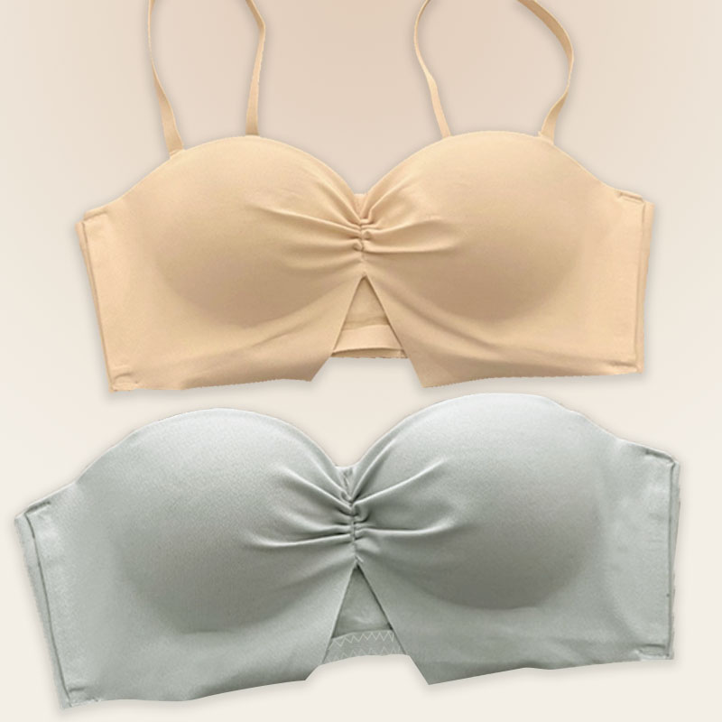 Flat Breast Dedicated Bra Half Cup Girl Raw Small Breast Push-Up Bra No ...