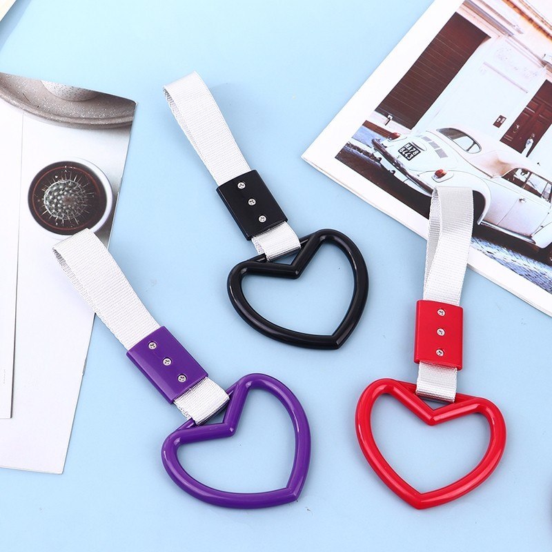 Heart-shaped Car Static Belt Decorative Warning Rings Rear Bumper ...