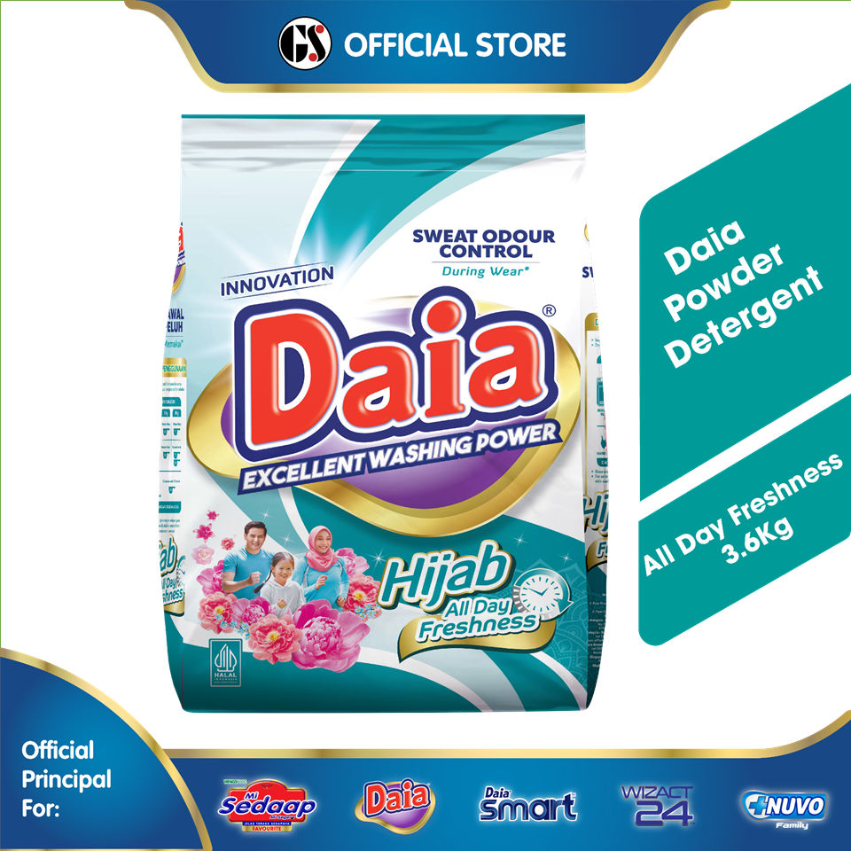 DAIA Powder Hijab All Day Freshness 3.6kg | Shopee Malaysia