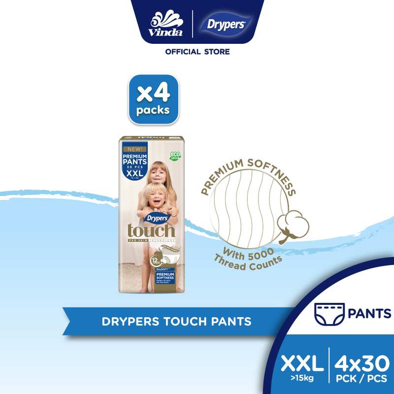 Drypers Touch Pants Baby Diapers XXL30 (4 Packs) | Shopee Malaysia
