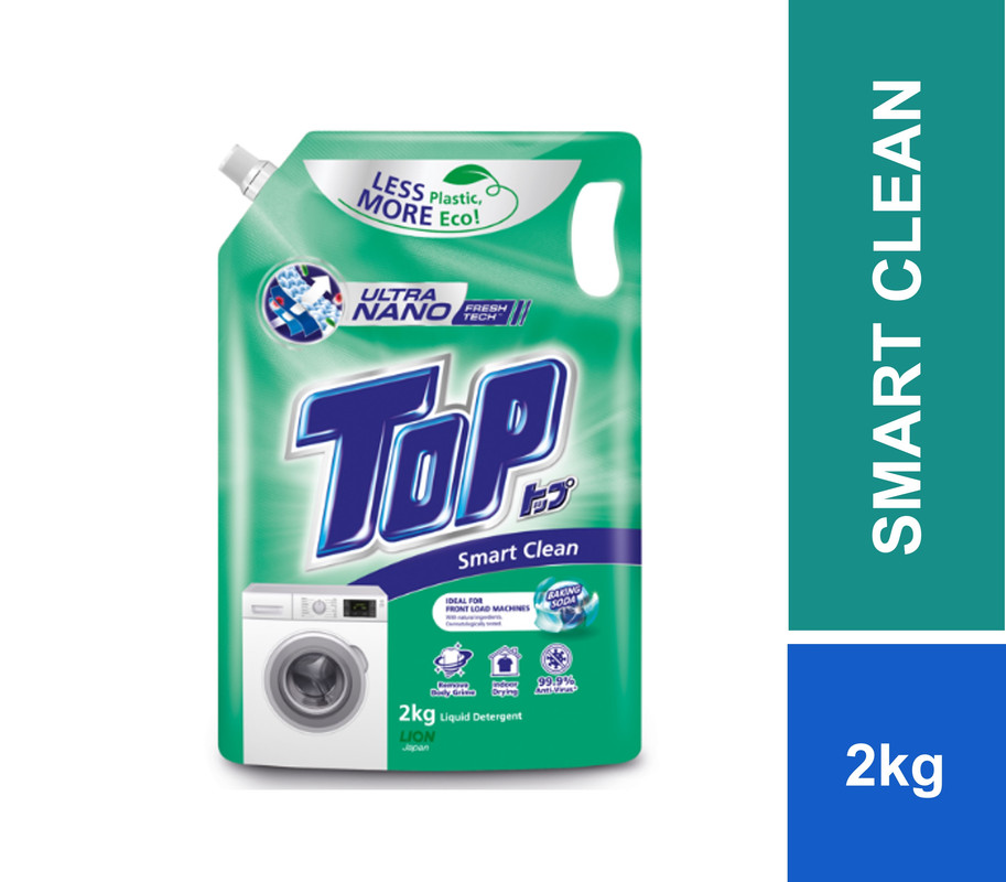 TOP Liquid Ultra Nano Fresh Tech Detergent Smart Clean Low Suds 2kg ...