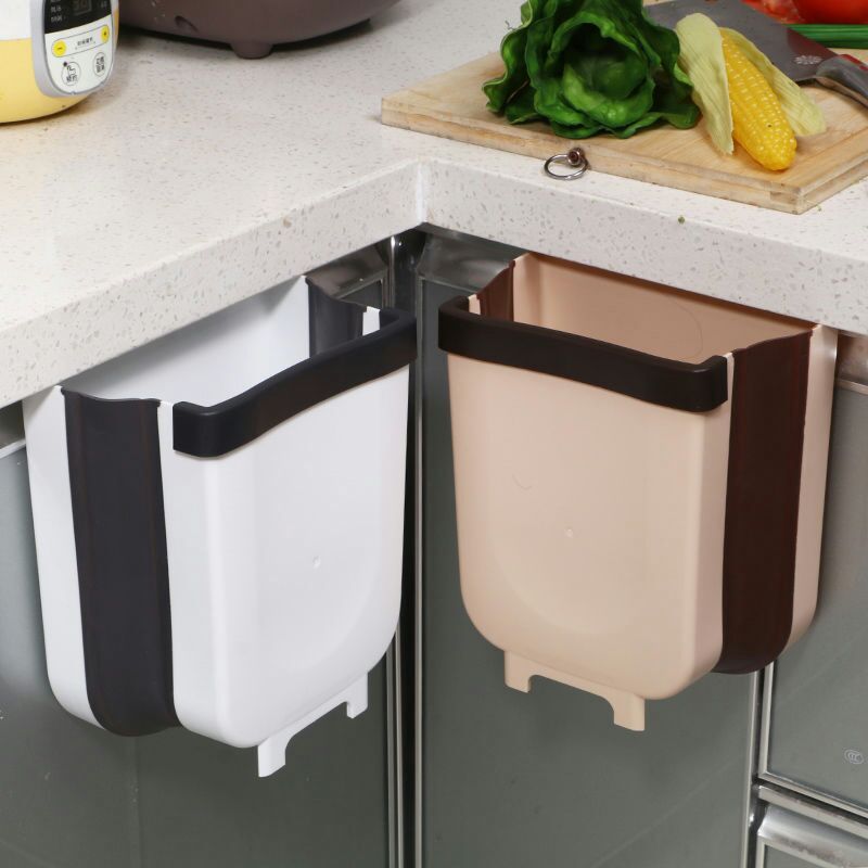 Large Kitchen Wall-Mounted Multifunctional Garbage Bin with Hanging ...