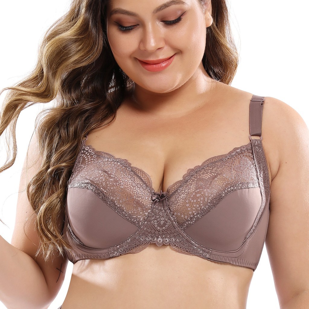 Parifairy Full Cup Bra with Wire Bra Plus Size for Woman Lace Bralette 38D 40D 42D 44D 46D 48D ...