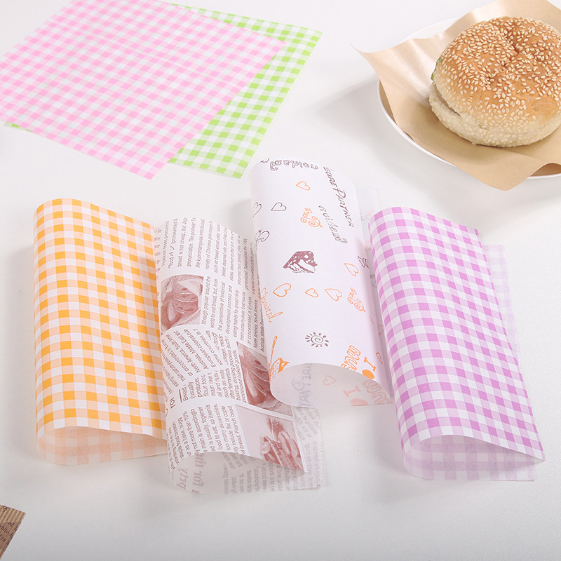 100/50PCS Oil-Proof Wax Paper Hamburger, Sandwich, and Cake Wrapping ...