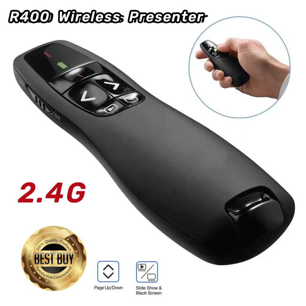 R400 Wireless Presenter Red Laser Pointer PPT Remote Control ...