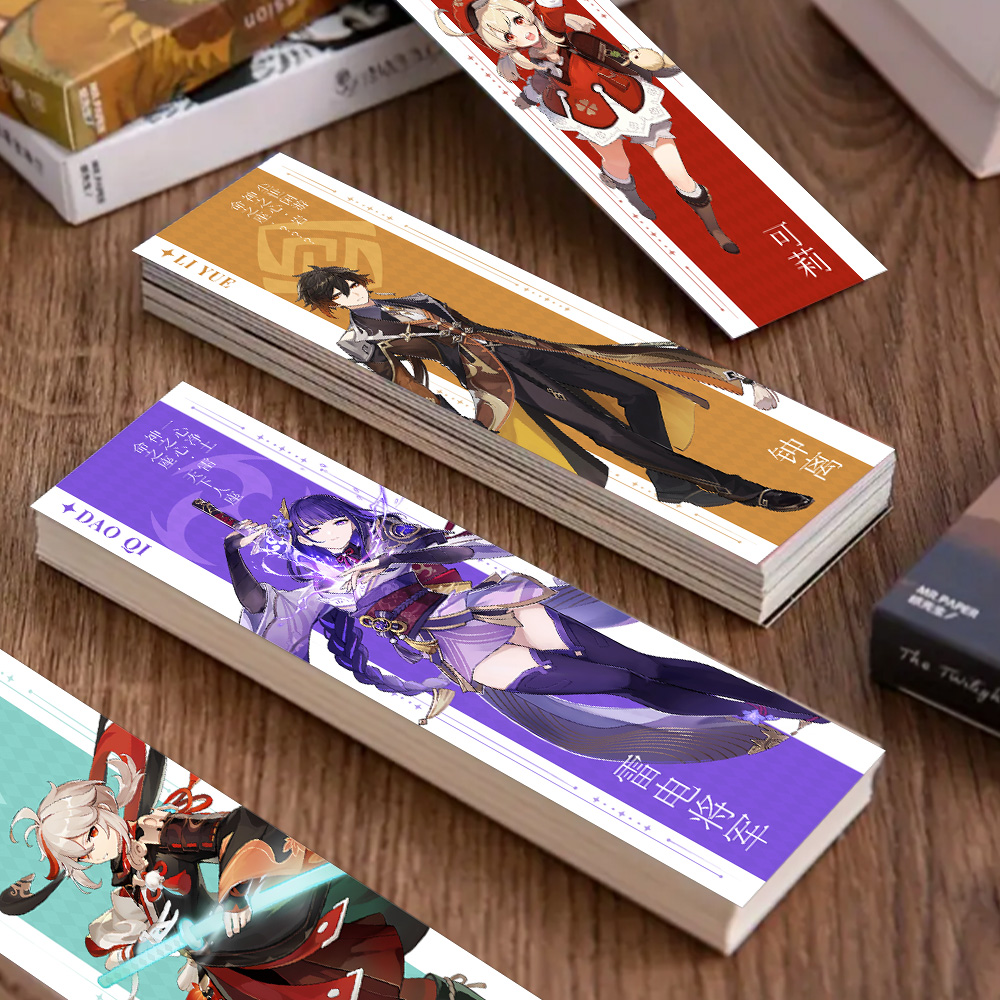 1 pack/30pcs Genshin Impact bookmarks, paper multifunctional reading ...