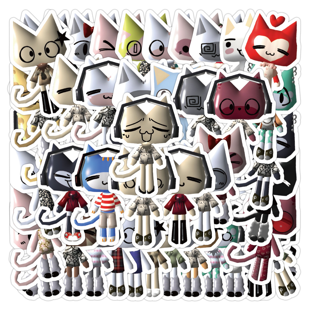 50Pcs Inoue Toro cat Series Graffiti Stickers for Suitcases Mobile ...