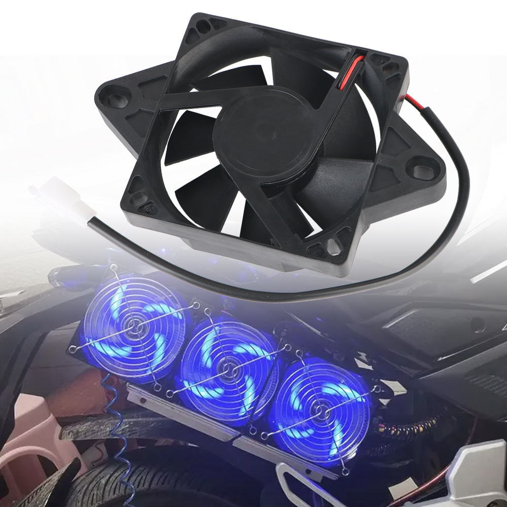 Universal Motorcycle Cooling Fan Oil Water Tank Cooler Engine Radiator ...
