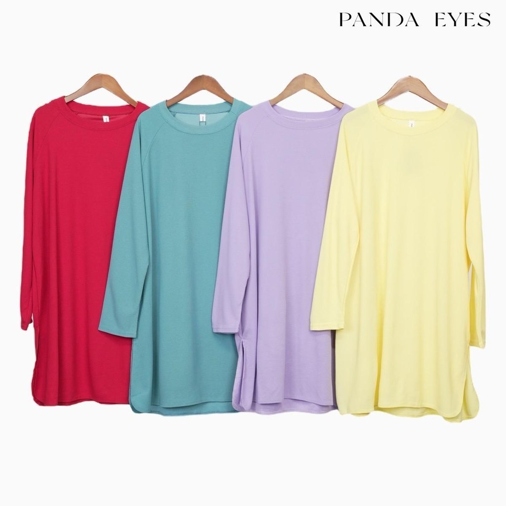 [Shopee Choice] Panda Eyes Kayra Waffle Blouse Labuh CLO-CNH8608BL ...