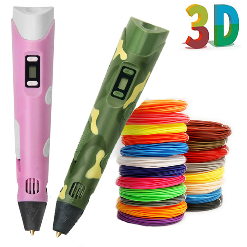 3D Pen 3D DIY Drawing Pen With LCD Screen Compatible PLA Filament Toys ...