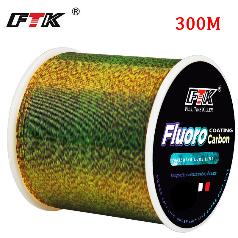 FTK 300M Fluorocarbon Coating Carbon Fiber Monofilament Leader Line ...