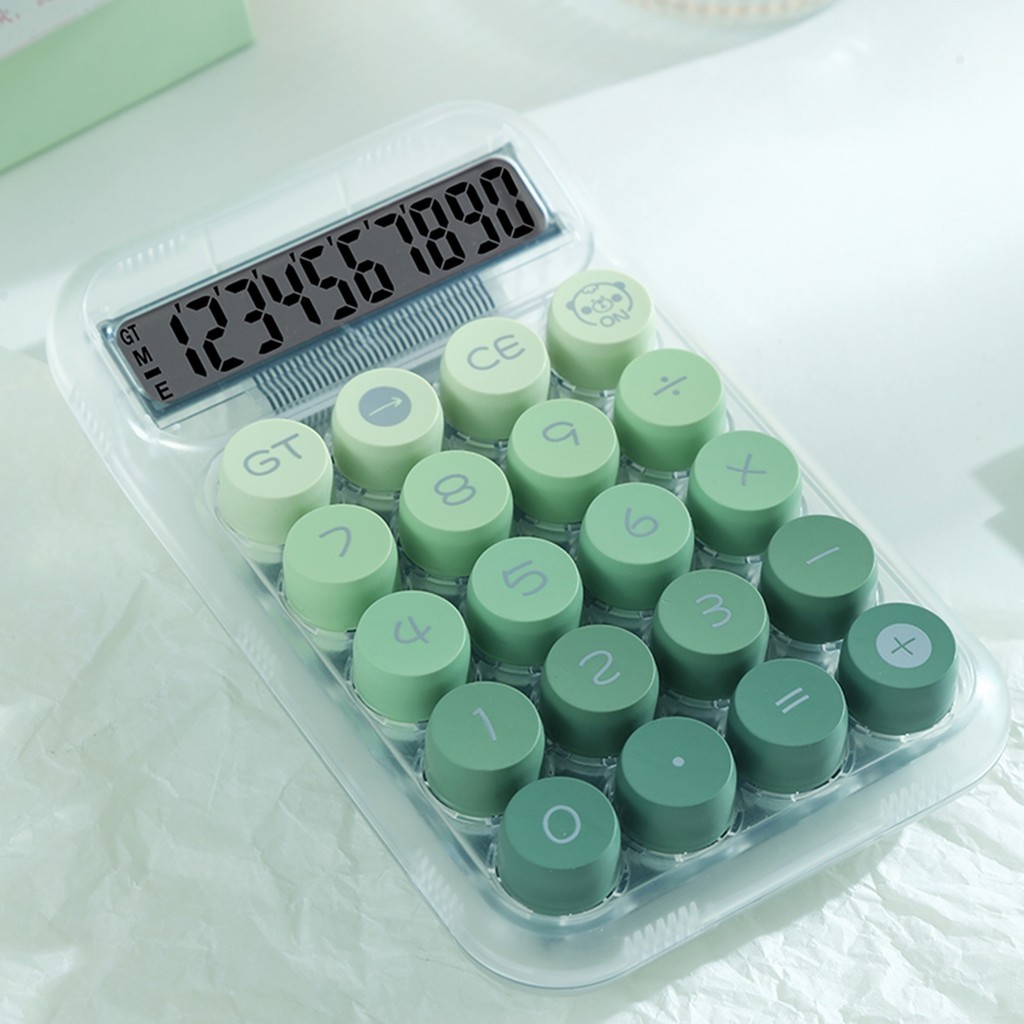 1pc Transparent large button calculator, large screen electronic ...