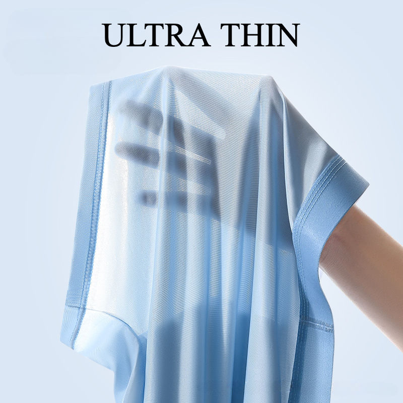 4 PCS Men's Ice Silk Boxer Briefs - Graphene Antibacterial Ultra-Thin ...