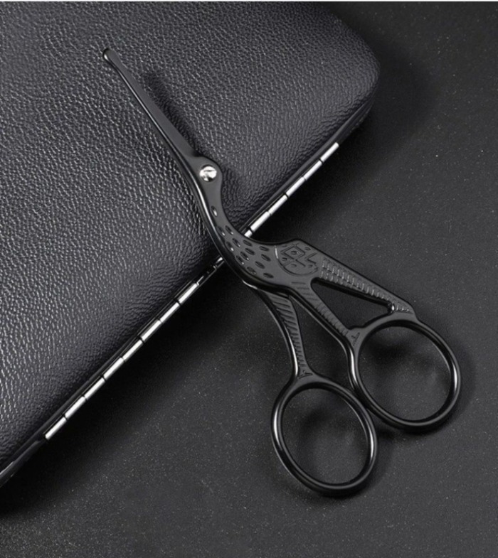 2021 Facial Hair Scissors Rounded Professional Stainless Steel Mustache ...