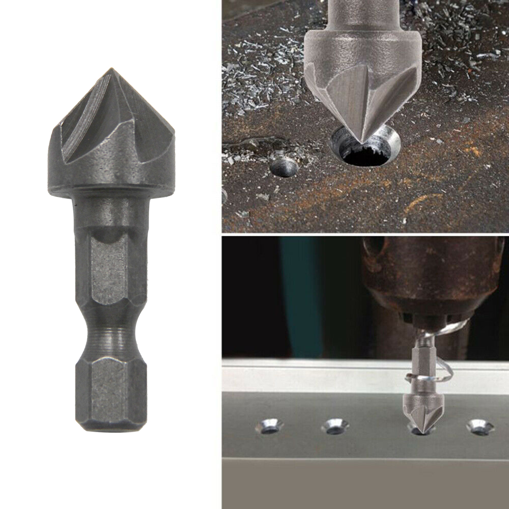 2PCS 1/2 Hexagonal Handle Five Blade Chamfering Tool 12.5mm Chamfering ...