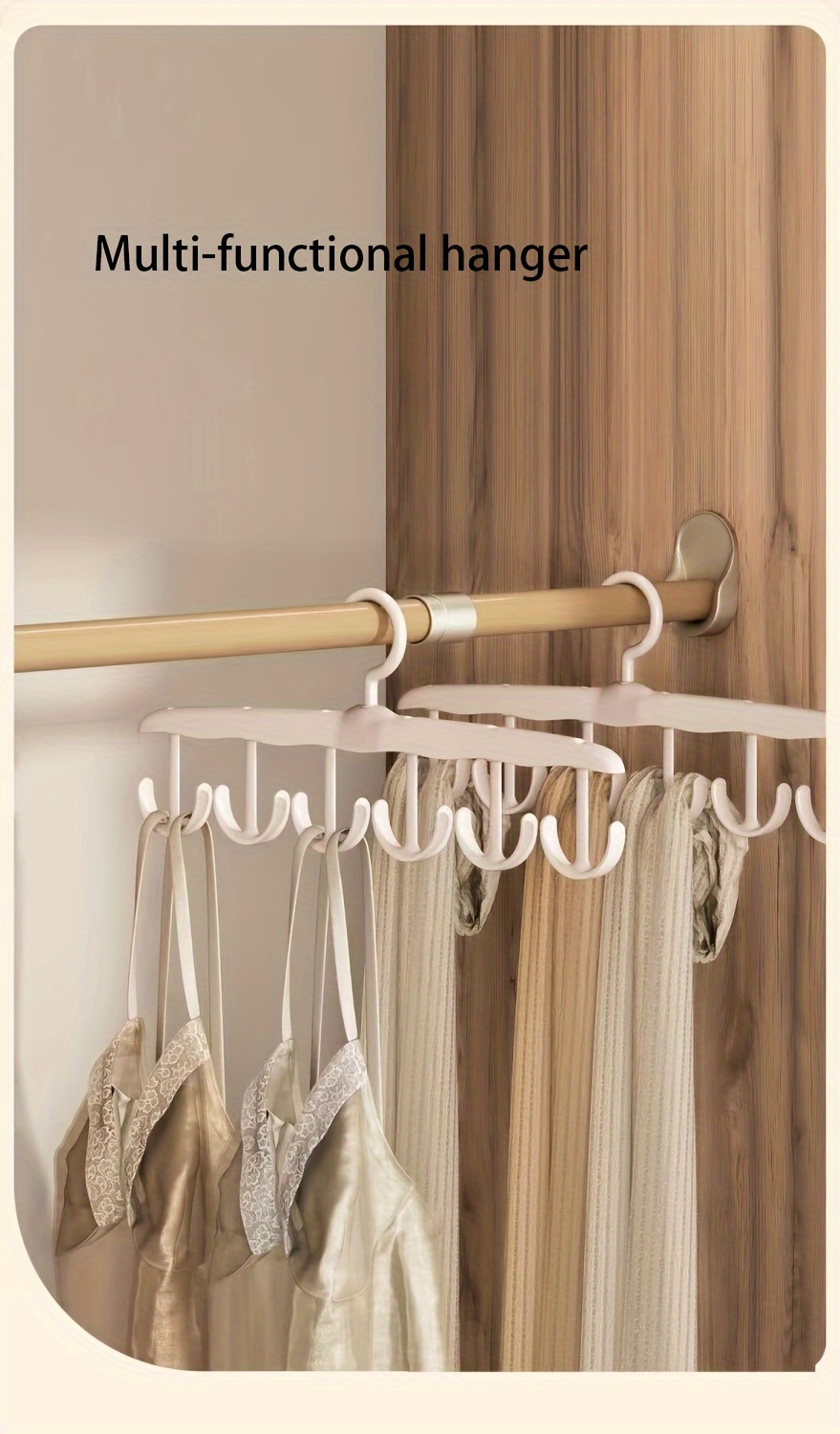 Rotating 12-hook multi-functional plastic hanger, a space-saving ...