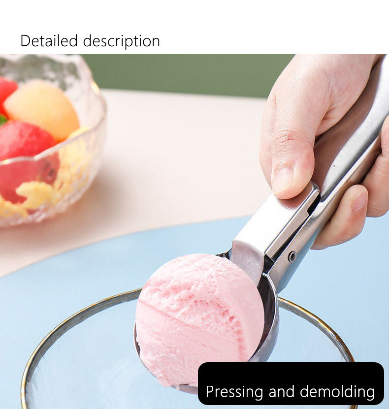 Thickened stainless steel ice cream spoon for commercial use, ice cream ...
