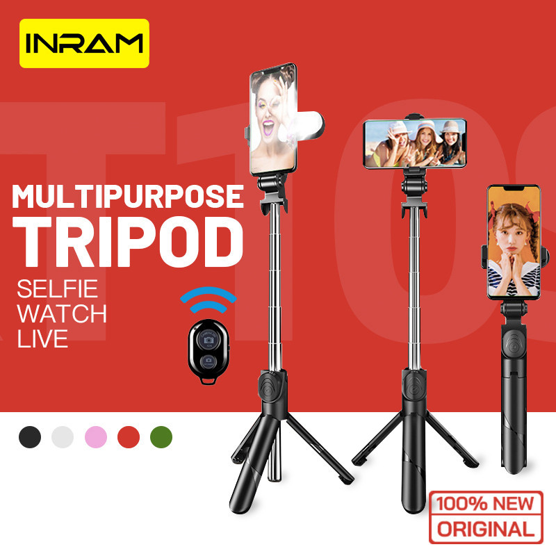 INRAM R1s Multi-function BT selfie stick Tripod Monopod Phone stand ...