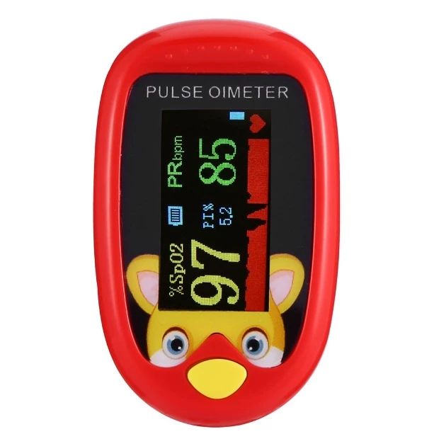 Portable Rechargeable Pediatric Finger Clip Oximeter, Medical Nursing ...