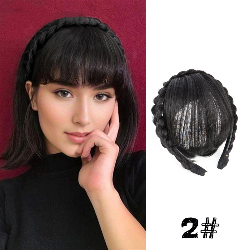 Hair Band Bangs Wig Natural Forehead Fish Bone Braids Lightweight ...