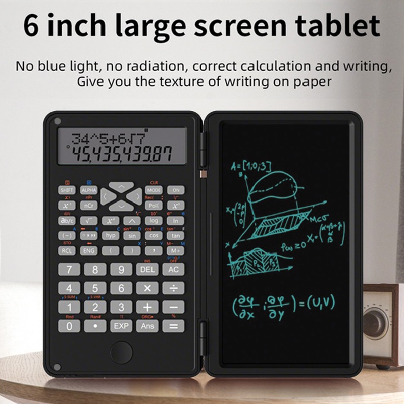 Scientific Calculator with Writing Pad 6 Inch LCD Screen Foldable ...