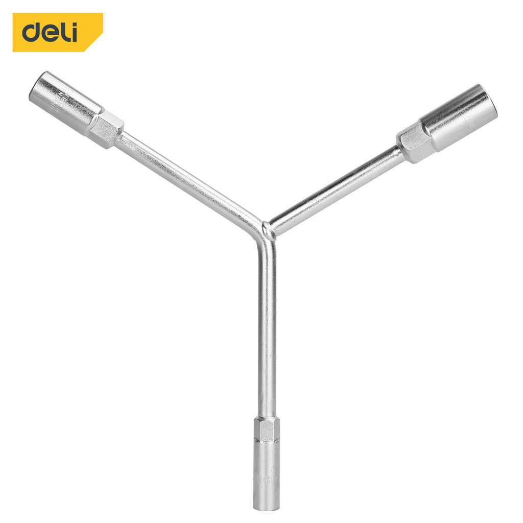 DELI Y-Type Socket Wrench 10-12-14mm SILVER 6 Angle Sleeve Material CRV ...