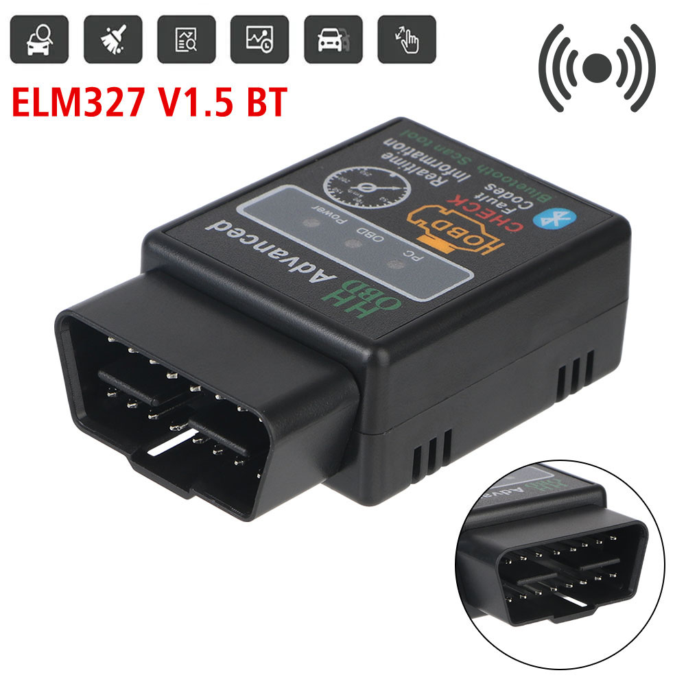 OBD2 Bluetooth Adapter for iOS and Android Car Diagnostics - ELM327 ...