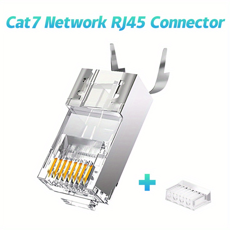 RJ45 Network Cable Connector CAT7 Golden Plated 3U Crystal Head With ...