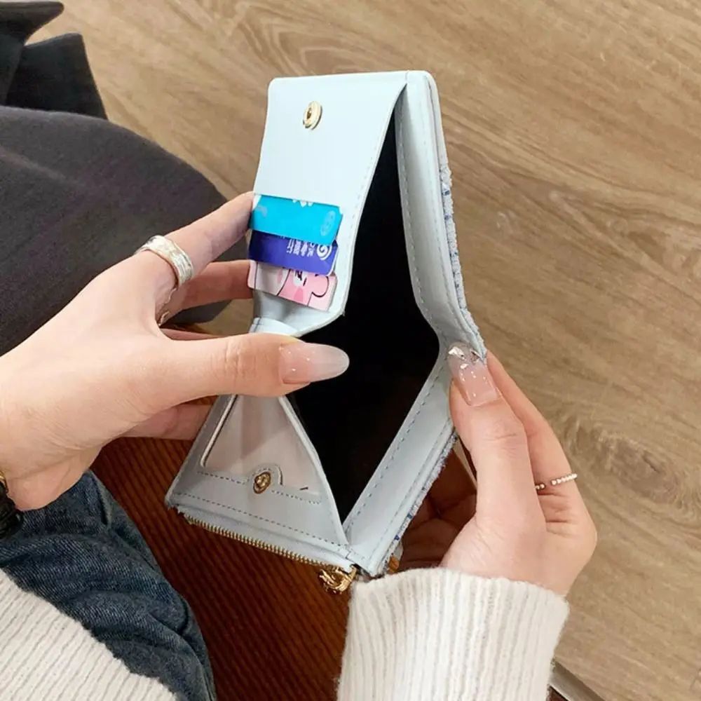 Vintage PU Mini Wallet Women Silver Coin Purse Ins Fashion Spacious ...