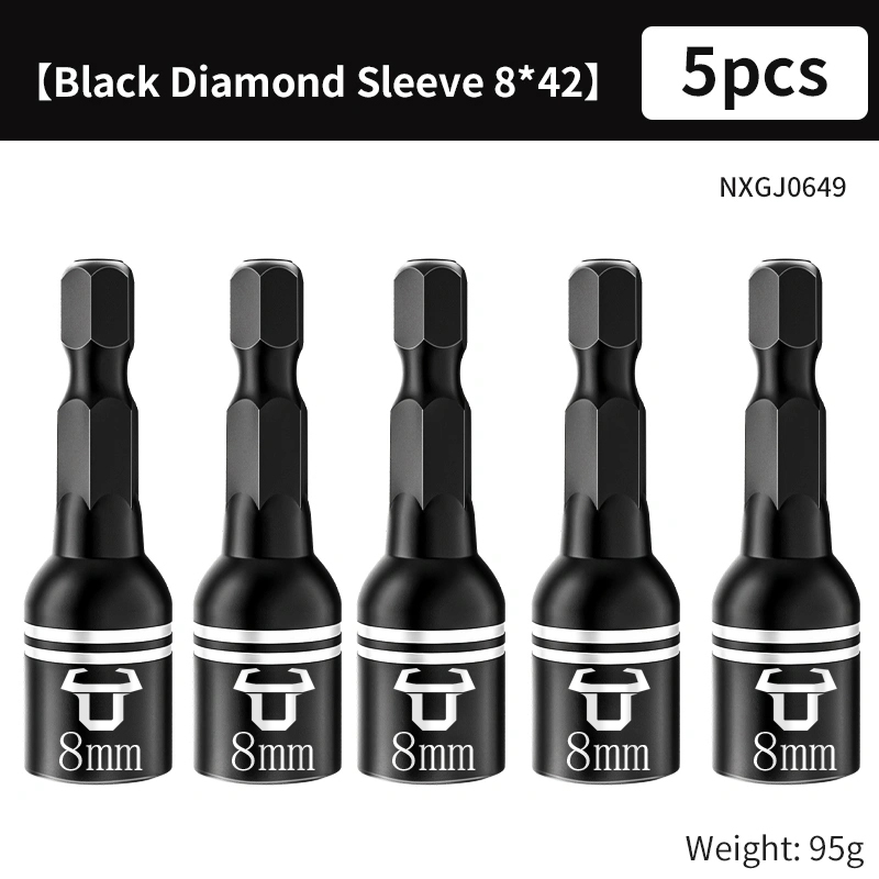 5 PCS Hex Magnetic Socket Wrench Set with 8mm and 42mm Adapters for ...