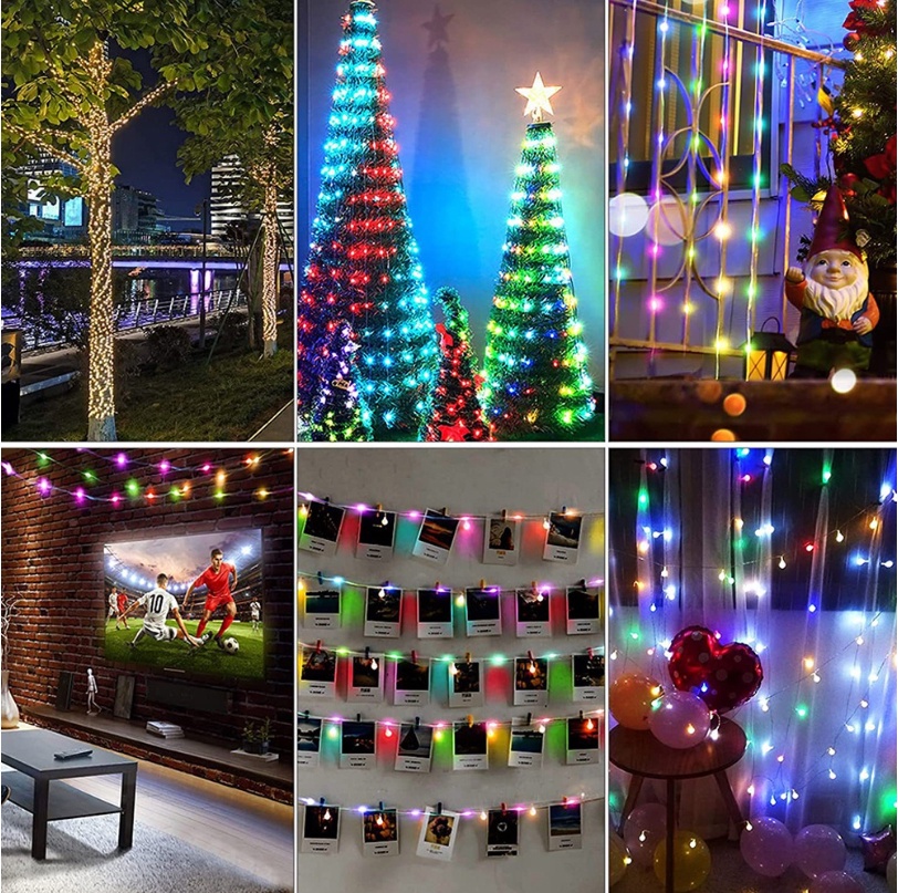 Waterproof RGB Light Strip LED String Light with Remote Bluetooth Music ...