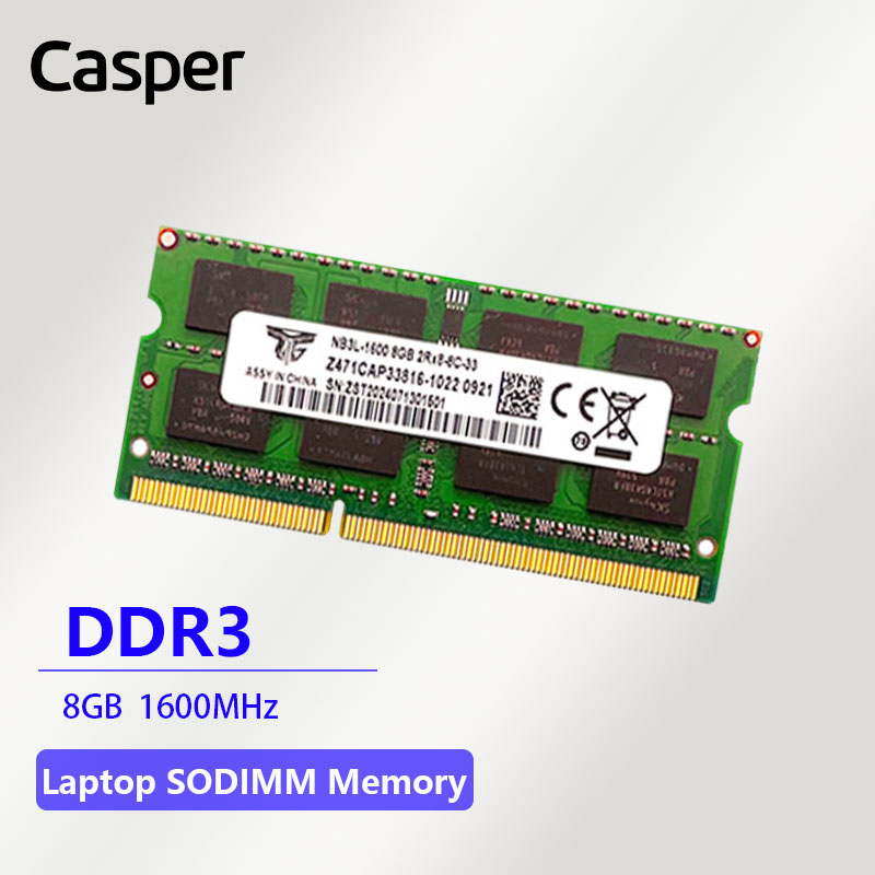 Casper Laptop Computer DDR3 8GB 1600MHz Memory Module SODIMM Notebook RAM Gaming Designer Run ...