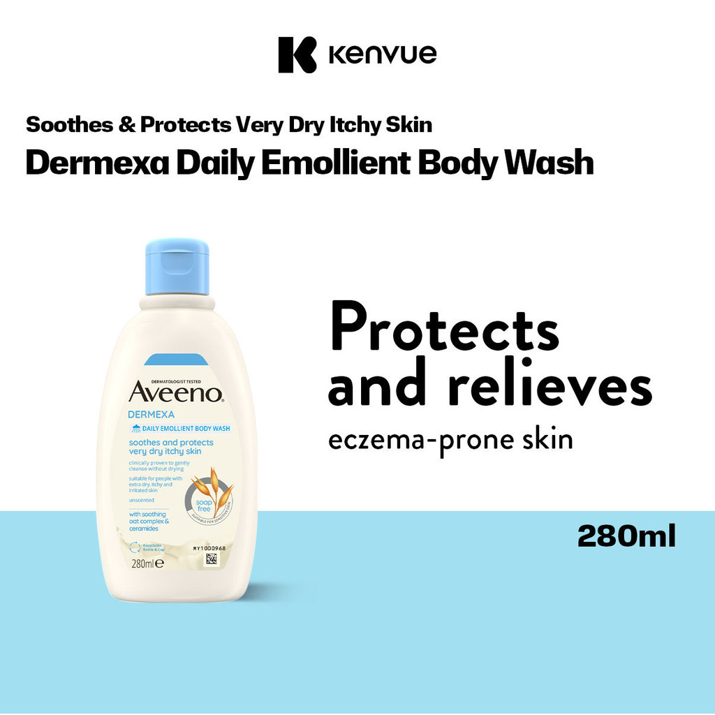 Aveeno Dermexa Daily Emollient Body Wash 280ml | Shopee Malaysia