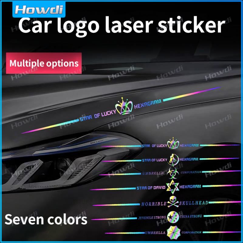 1PC Colorful Reflective Car Decoration Laser Stickers Car Door Body ...
