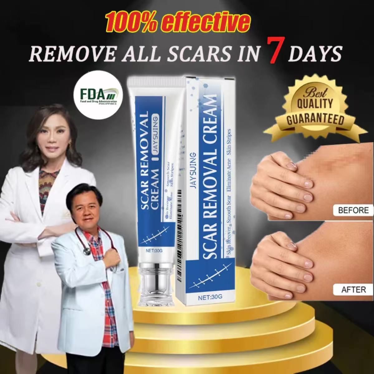 Scar Cream Stroking Smoothing And Firming Skin Fading Post-Operative ...