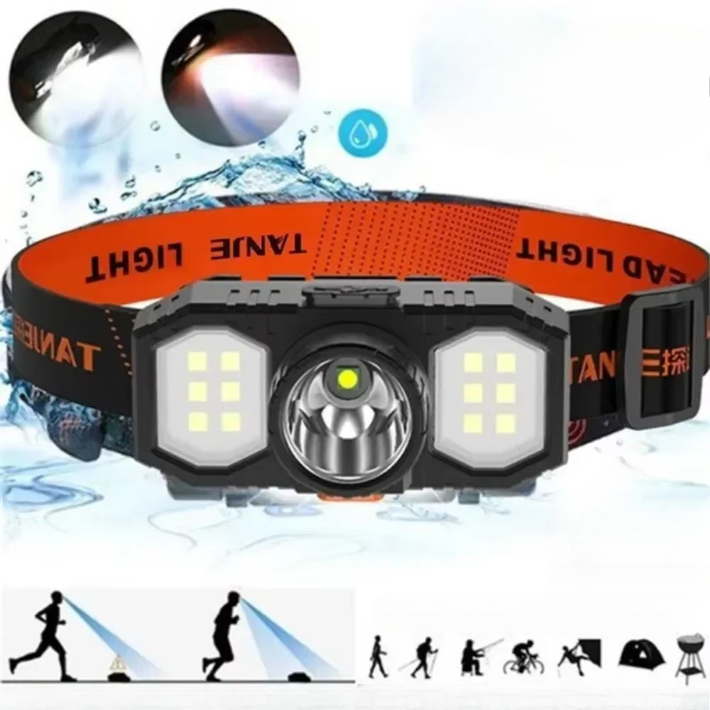 Cob Xpe Led Headlight, Portable, Usb Rechargeable, Waterproof, with ...
