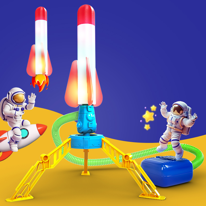 Rocket Toys For Kid Air Rocket Foot Pump Launcher Toys Outdoor Sport ...