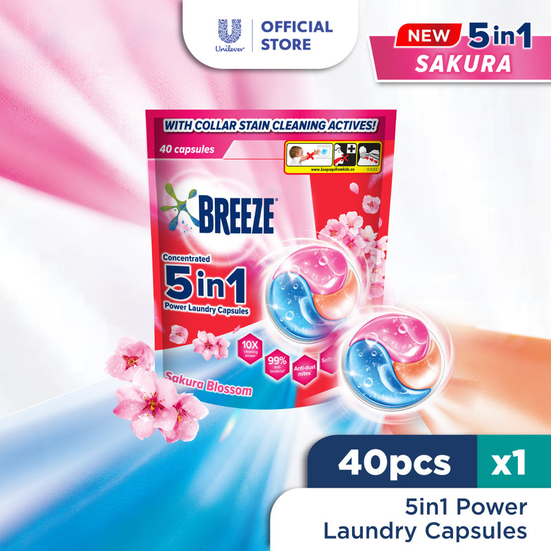 Breeze 5 In 1 Capsules Pouch Sakura Blossom (420g) | Shopee Malaysia
