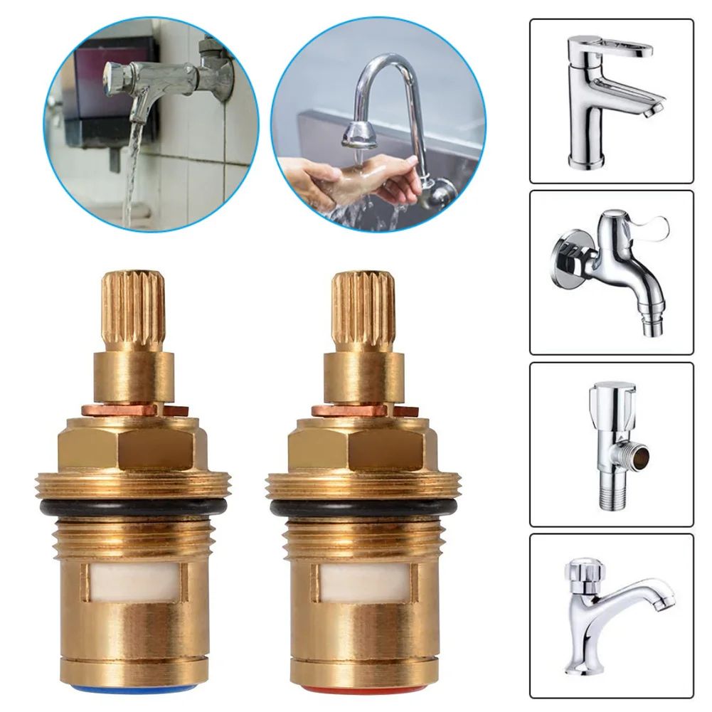 Universal Replacement Tap Valves Brass Ceramic Disc Cartridge Inner