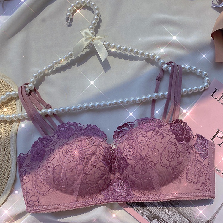 No rims gather on the back of the beauty back sexy bra close-up breast ...