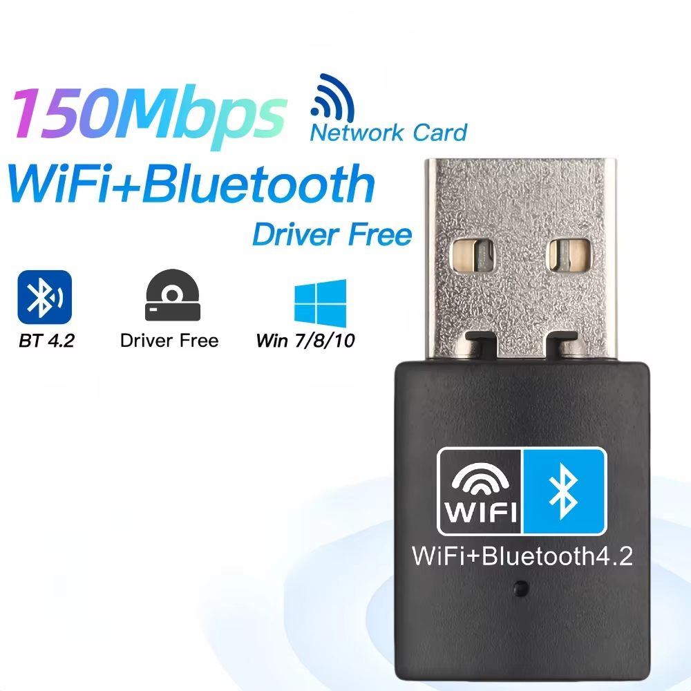 150Mbps USB WiFi Bluetooth Adapter 2in1 Dongle 2.4G WiFi Network card ...