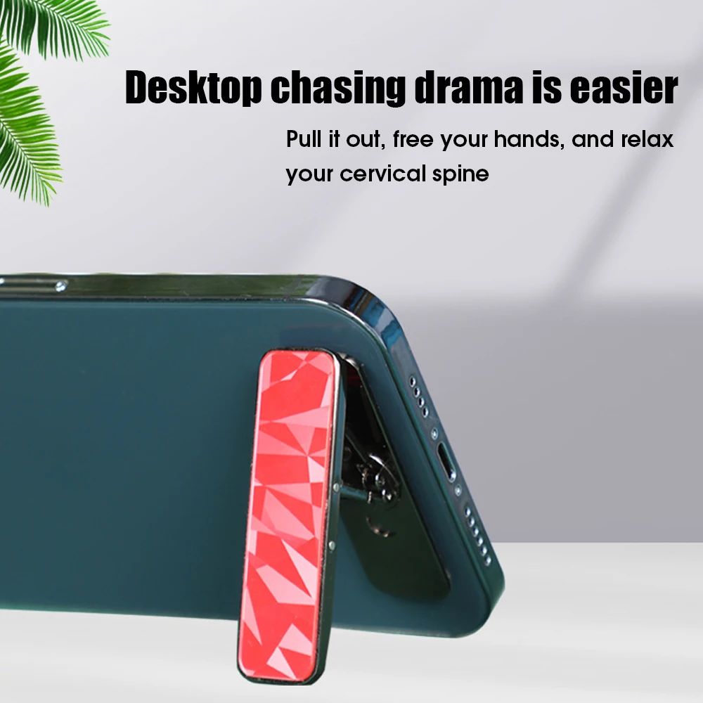 Luxury Mini Phone Holder 360° Rotating Invisible Metal Folding Phone ...